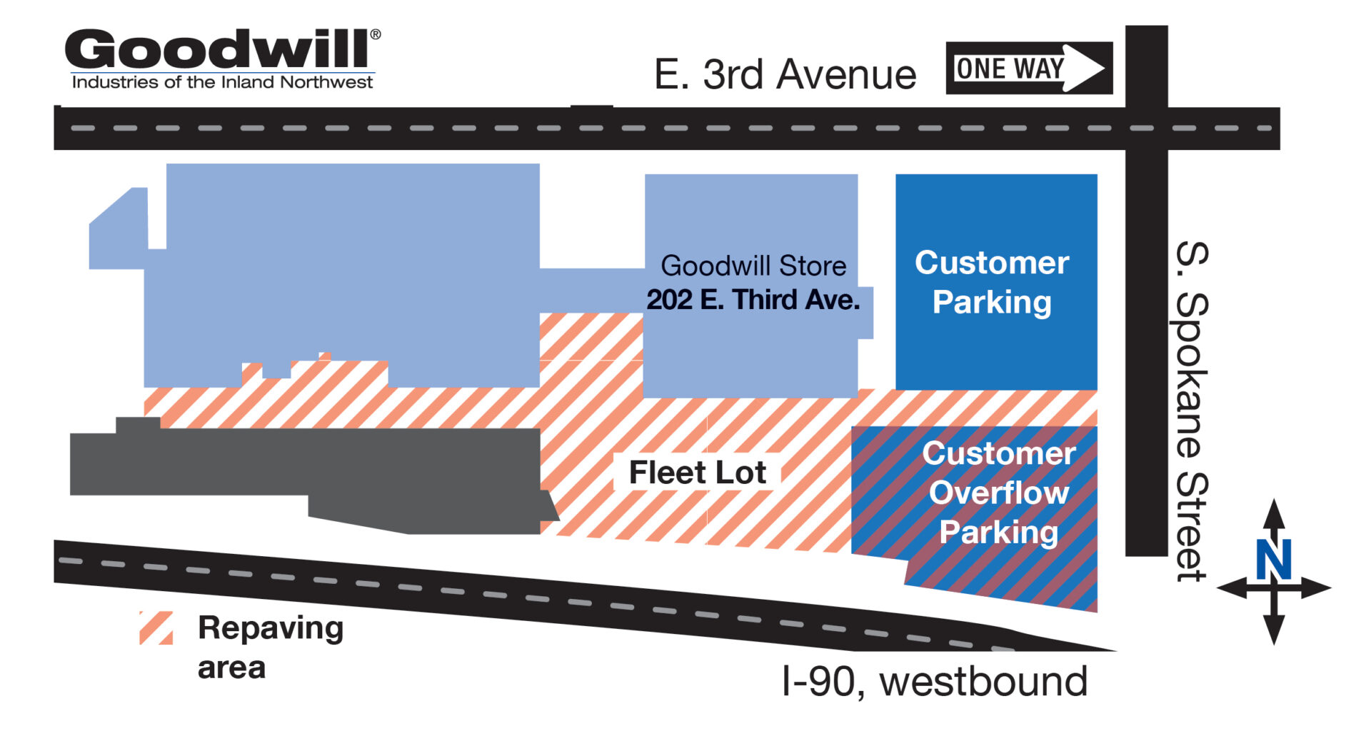 Downtown Goodwill parking to be impacted 9/21-9/24/21 - Goodwill