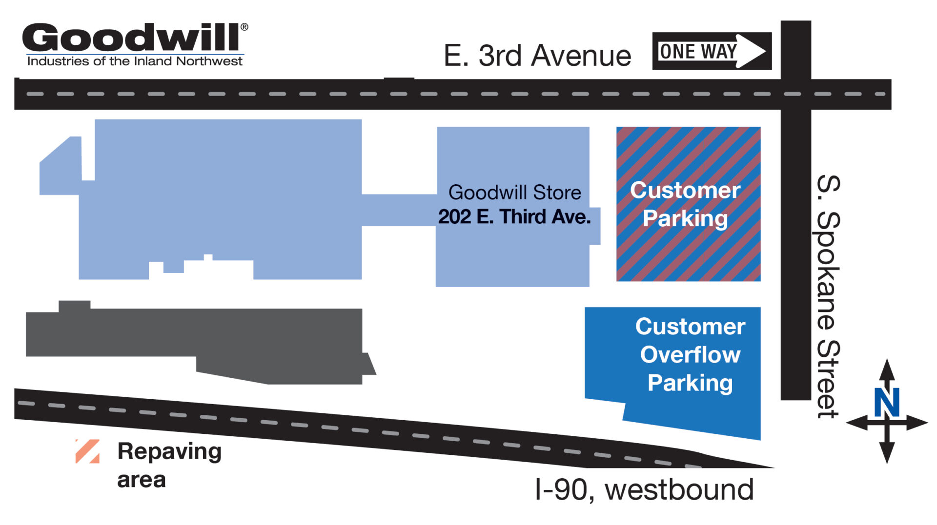 Downtown Goodwill parking to be impacted 9/21-9/24/21 - Goodwill