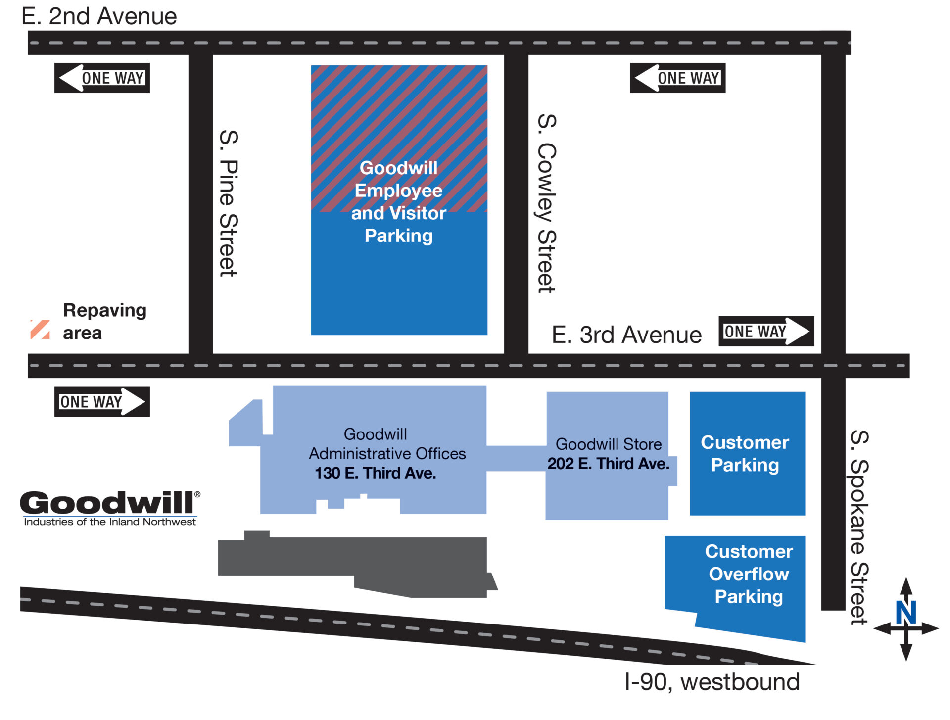 Downtown Goodwill parking to be impacted 9/21-9/24/21 - Goodwill