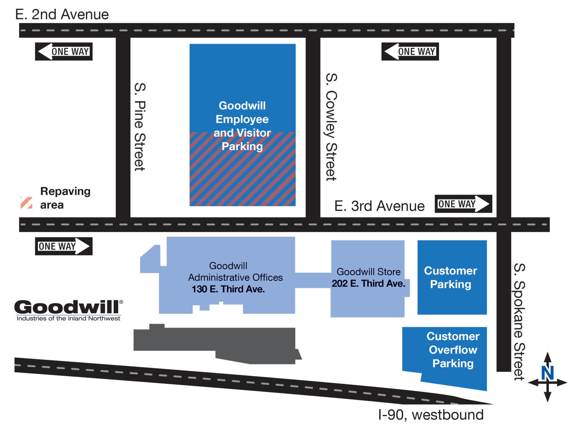 Downtown Goodwill parking to be impacted 9/21-9/24/21 - Goodwill